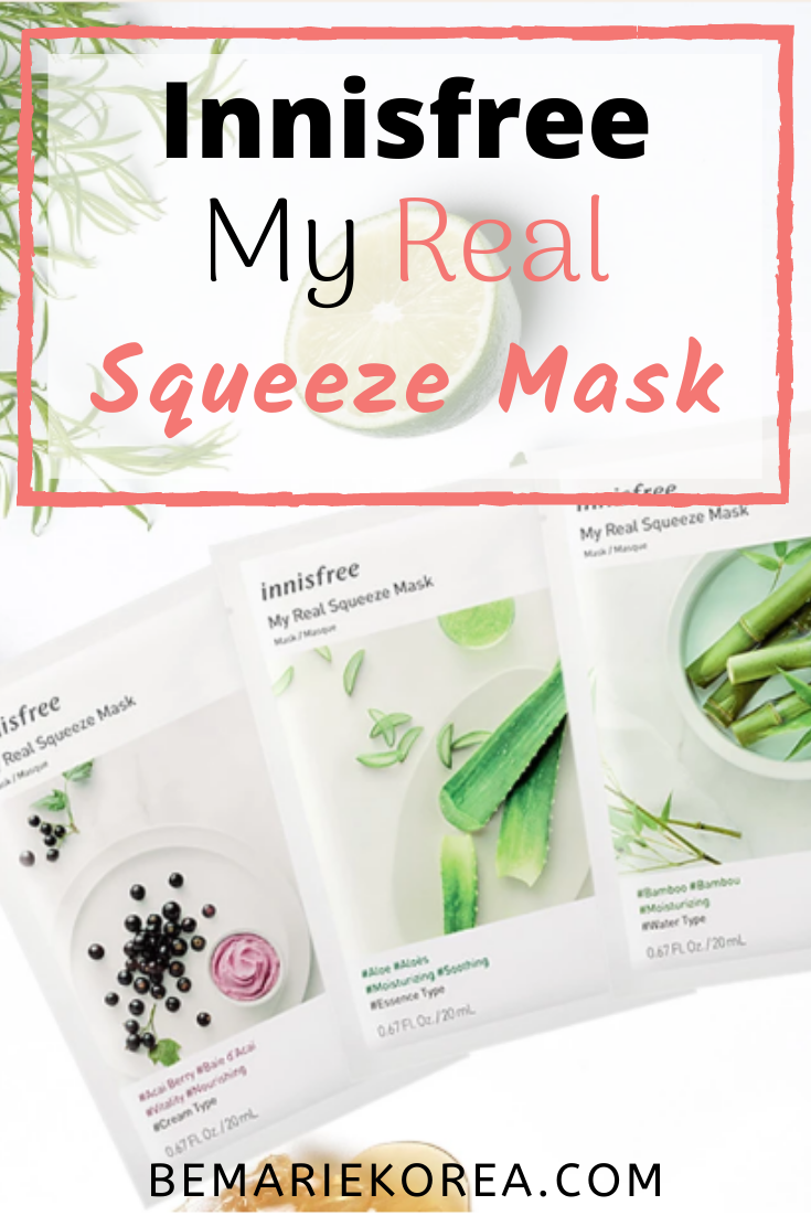 Innisfree Sheet Mask Review | My Real Squeeze Mask EX Line